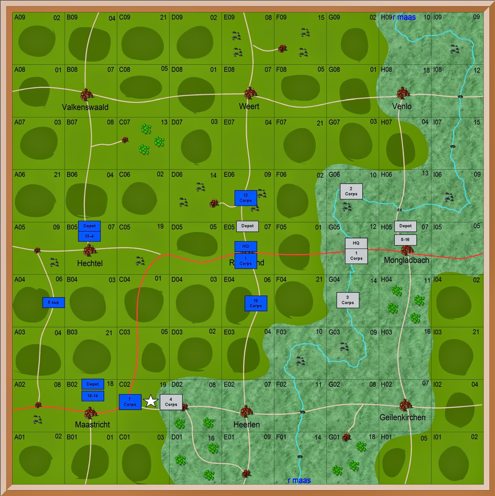 napoleonic wargaming: New Campaign Strategic Map