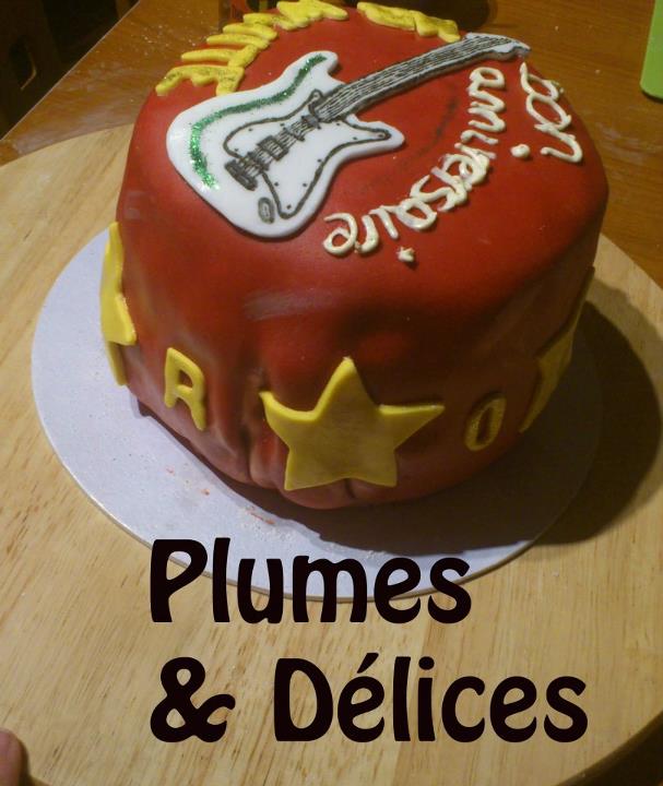 Plumes & Délices: gâteau pouf rock star