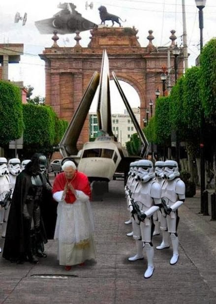 Darth Vader and Pope - Pics And Gifs
