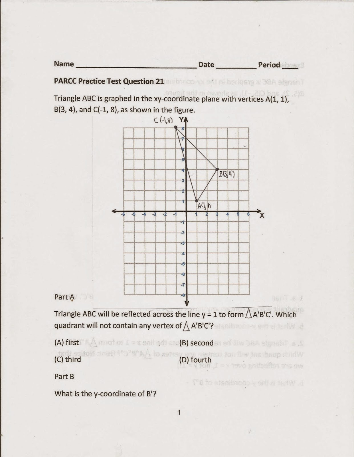 Geometry, Common Core Style: PARCC Practice Test Question 21 (Day 166)
