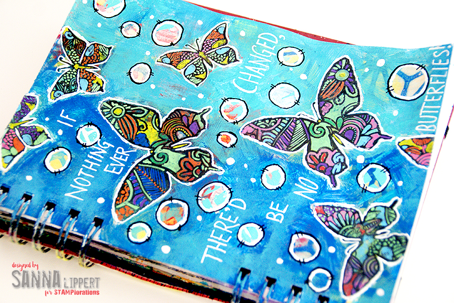 STAMPlorations™ Blog: {Mixed Media Tutorial} Blue-Toned Butterfly Art ...