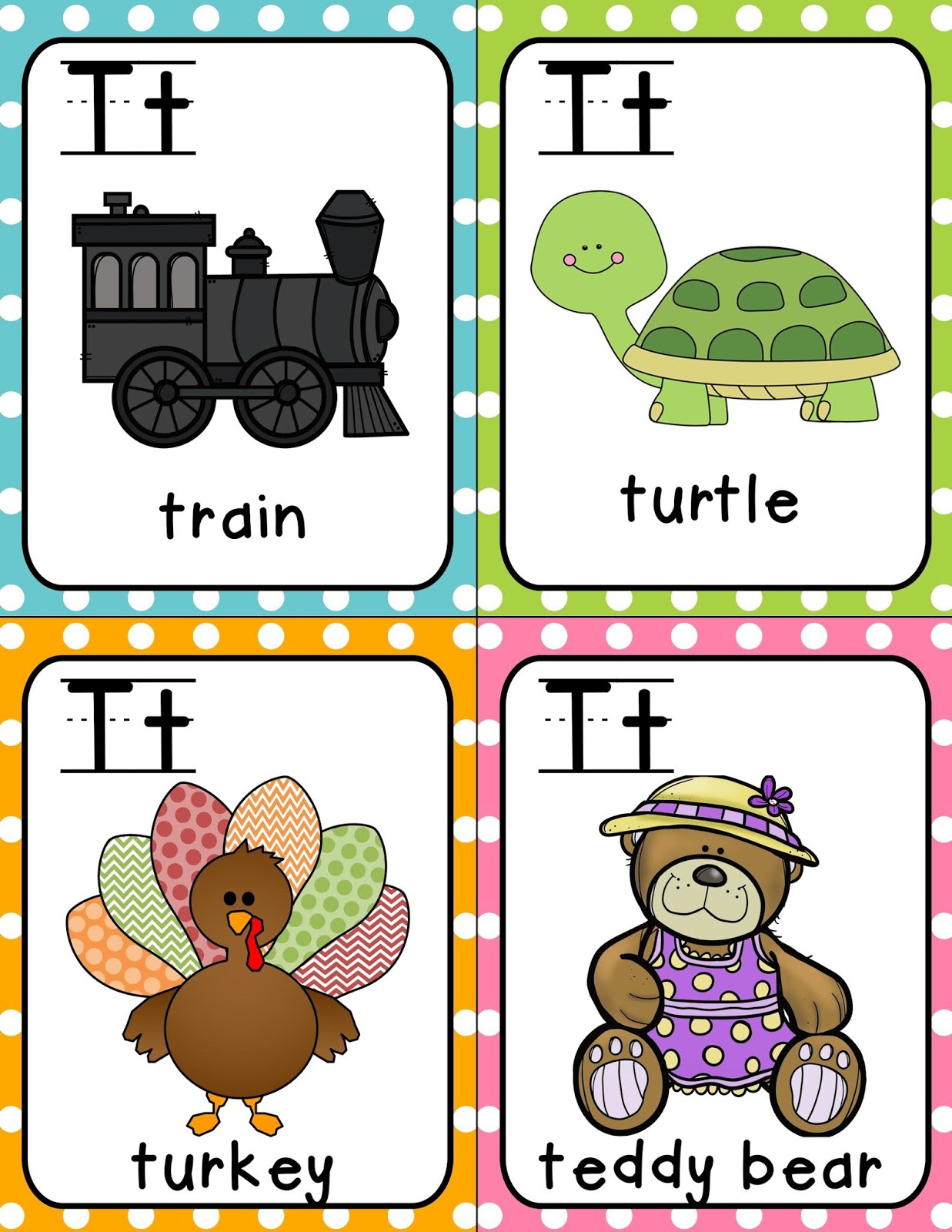 The Cozy Red Cottage: Letter T mini books (free printables)