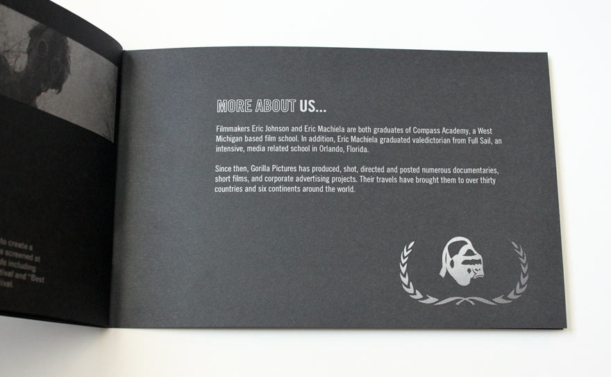 mark bolek | graphic designer portfolio: FILM COMPANY PROMO BOOKLET