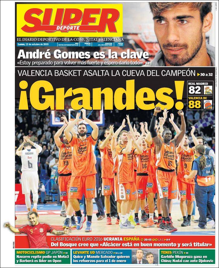 Valencia, Superdeporte: "André Gomes es la clave"
