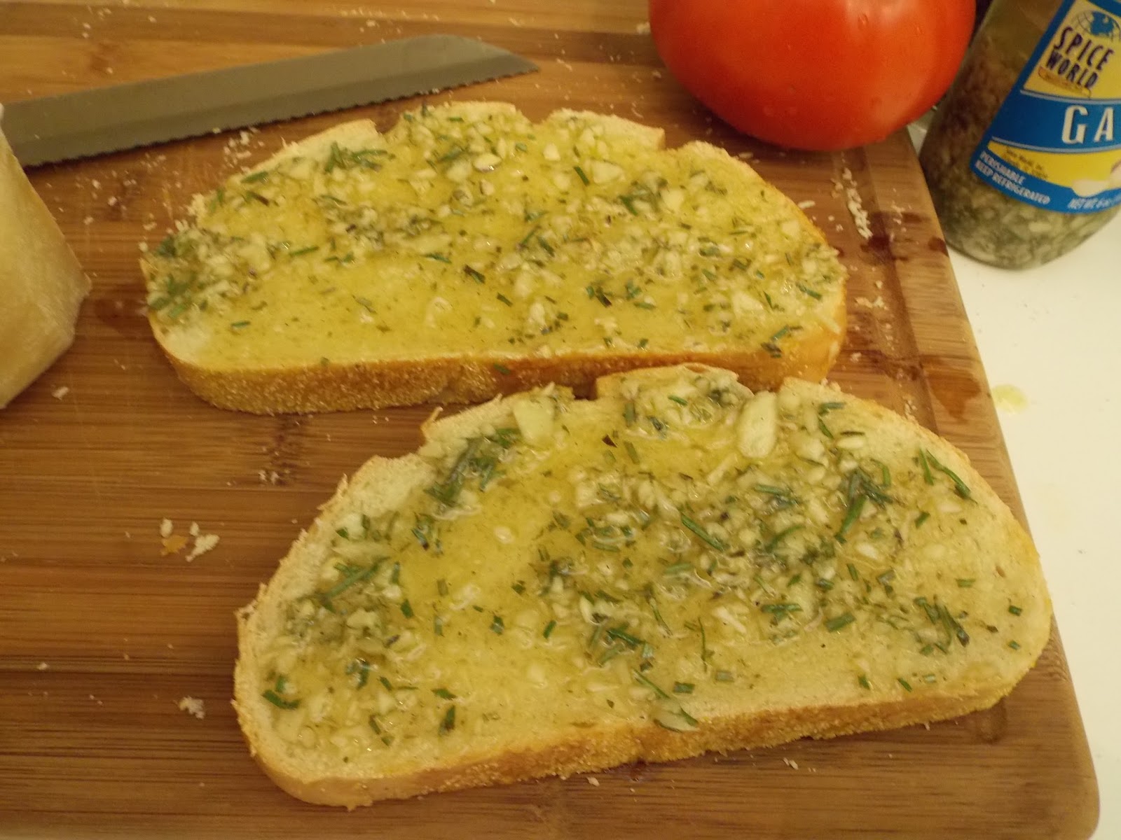 Food and Thrift: Toasted Parmesan Tomato Bread