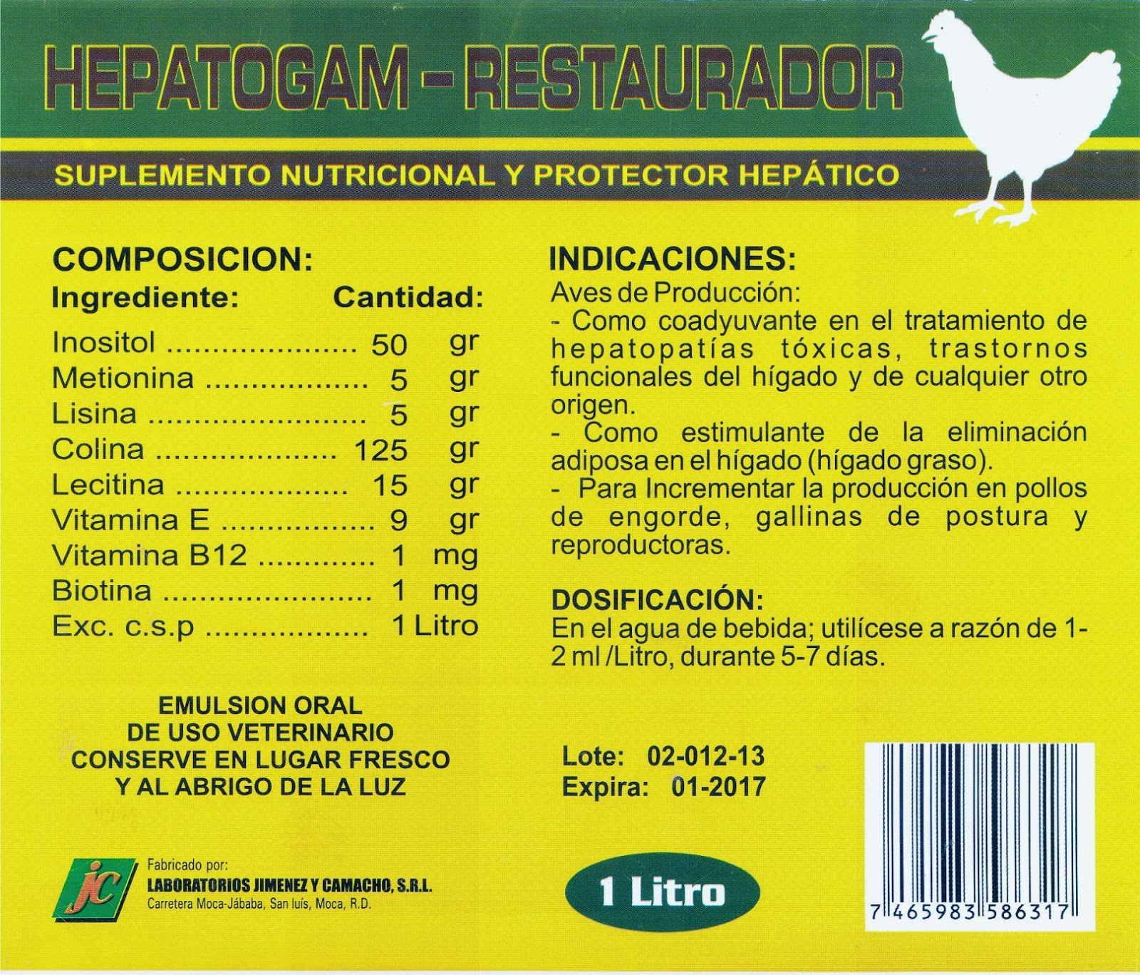 POLLOS-GALLINAS ~ Laboratorio Jimenez & Camacho