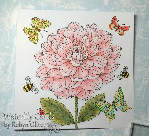 Waterlily Cards by Robyn: Colouring - day 8