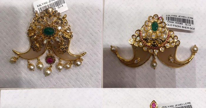 Tiger Nail Pendants from Kalyani Jewellers - Jewellery Designs