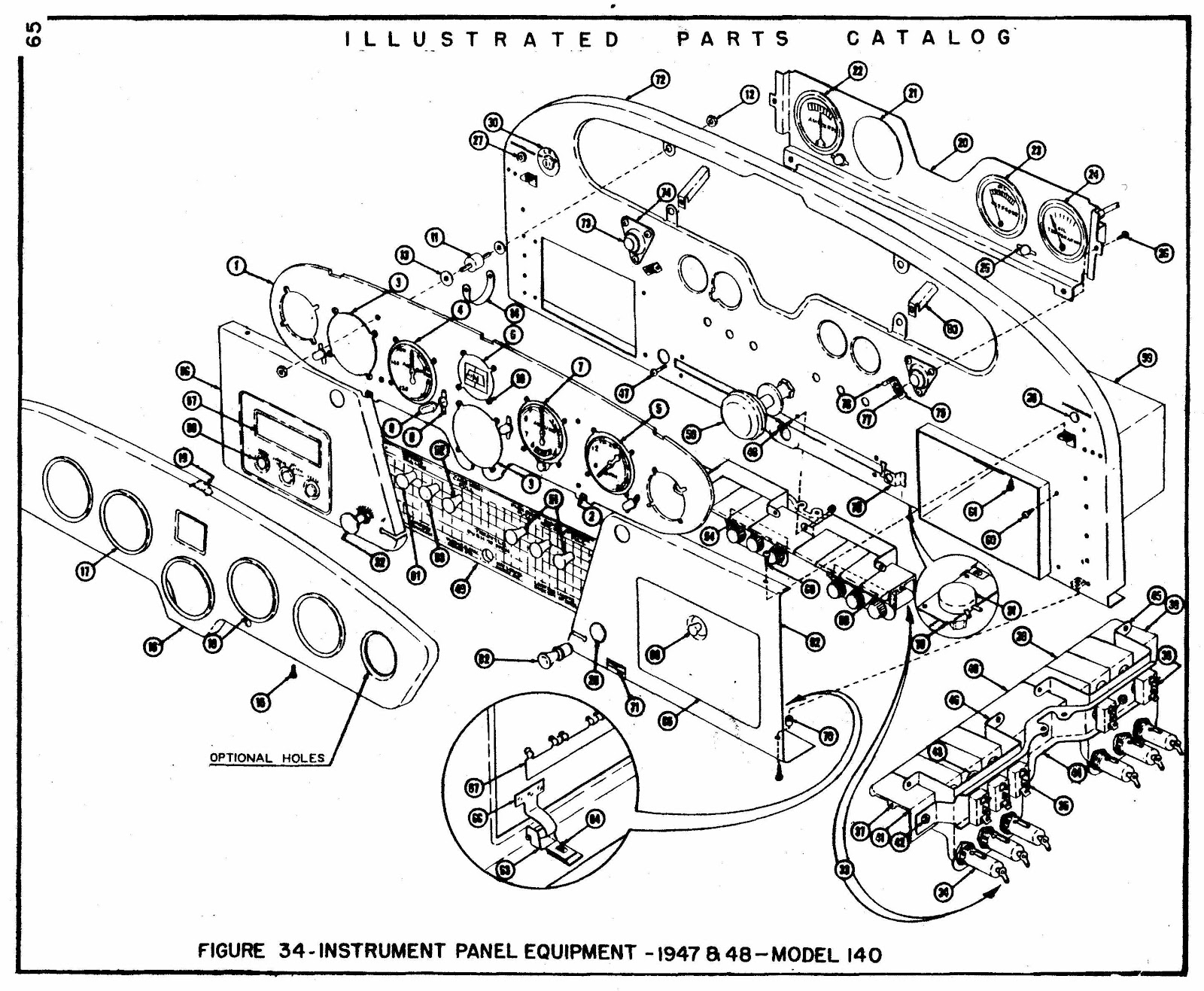 Cessna 140 Rebirth: Stationary Instrument Panel - P/N 0412491