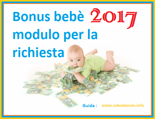 Bonus bebe modulo per la richiesta