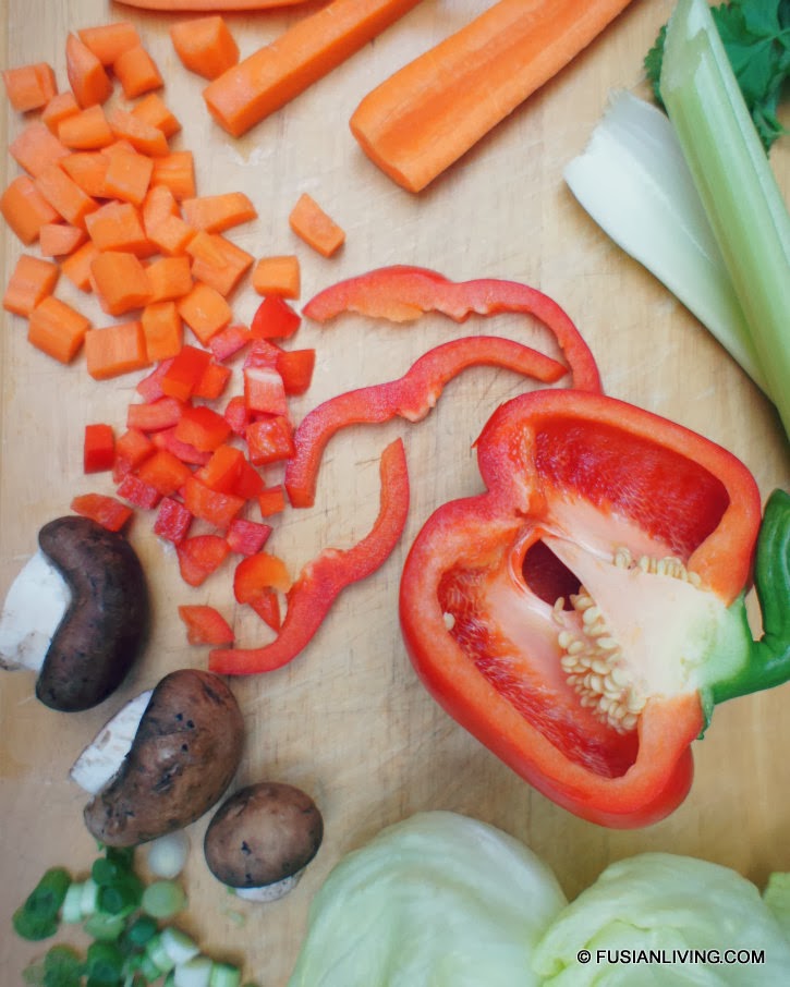 Chicken, Sweet Potato & Mixed Vegetable Lettuce wraps ("Sang Choy Bau ...