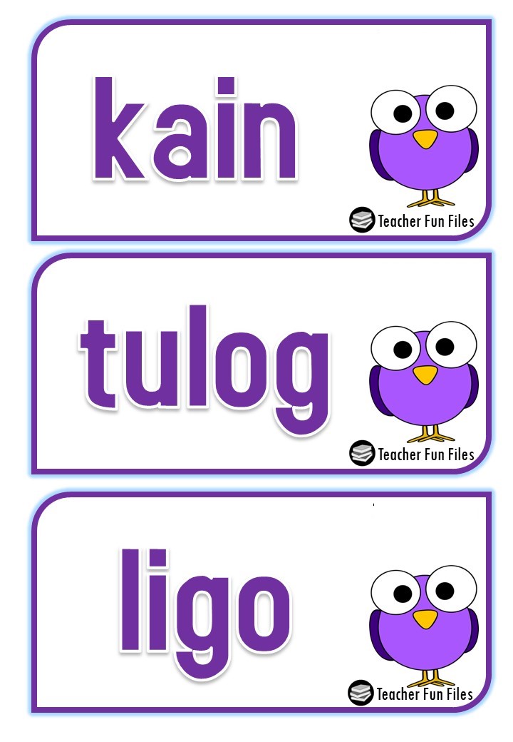 Teacher Fun Files: Pandiwa Flashcards