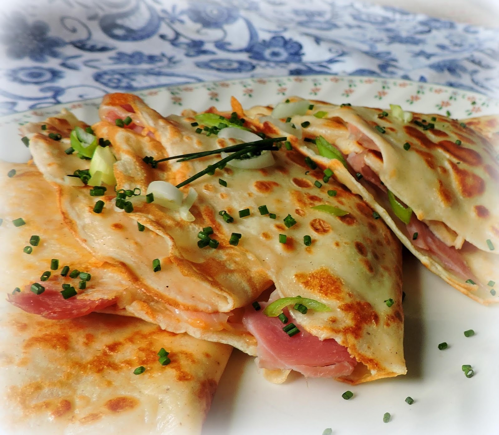Ham, Gruyere & Spring Onion Crepes | The English Kitchen