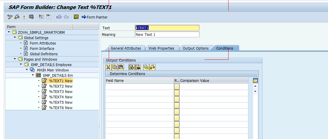 An Sap Consultant Abap Step By Step Tutorial On Smart Forms Template Node
