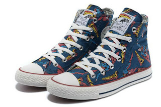 Nike SB Dunk Cartoon Shoes : DC Comics Superman Sneakers X Converse All ...