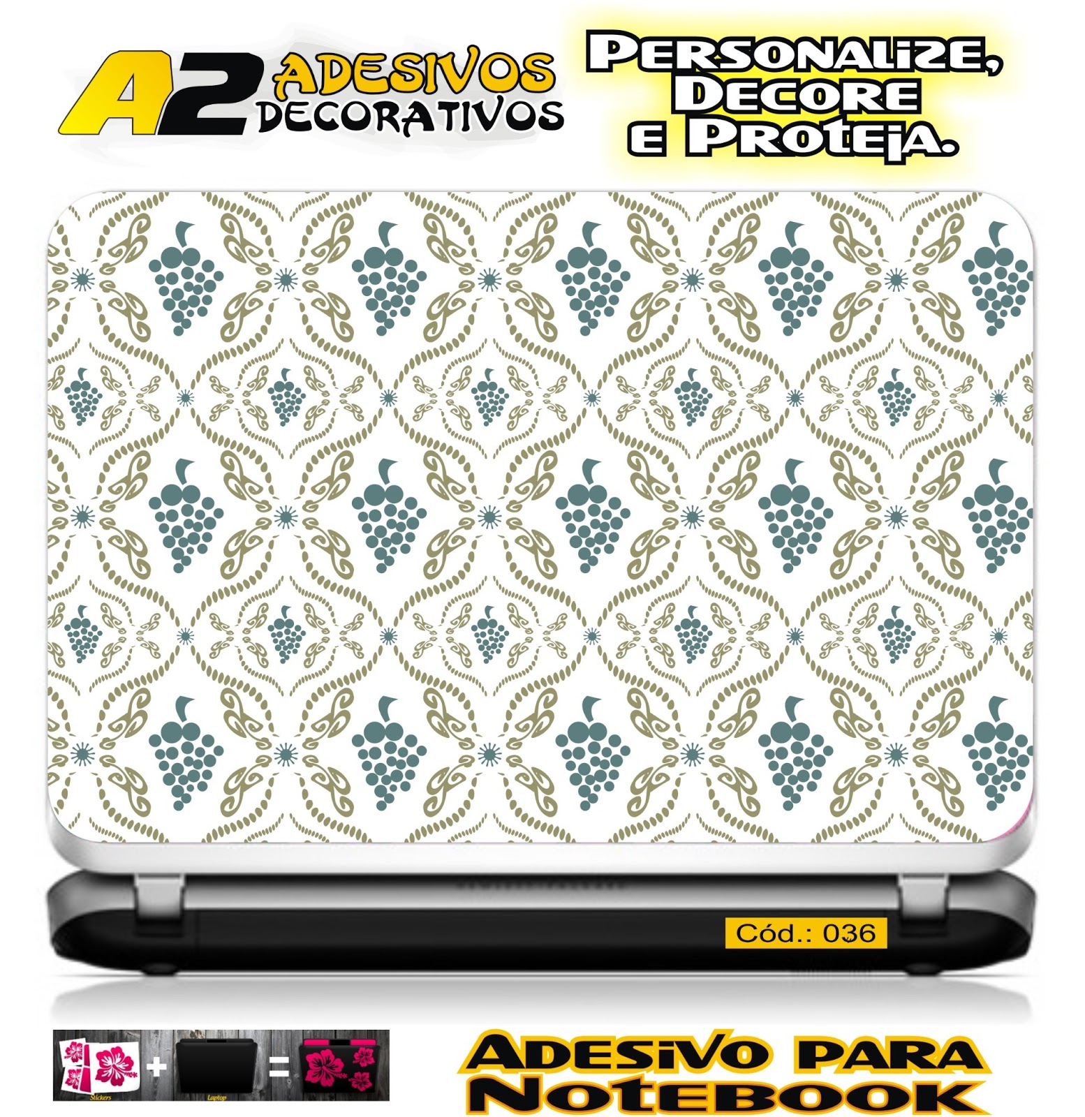 A2 Adesivos Decorativos: Adesivo para Notebook - Clássico