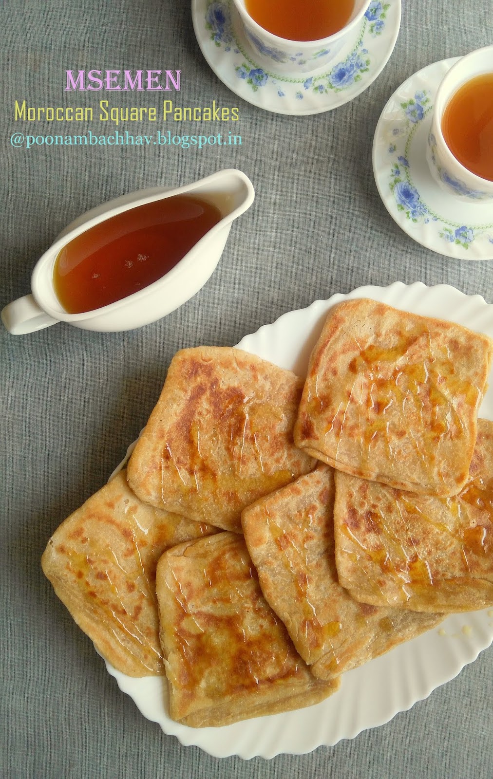 Annapurna: Msemen - Moroccan Square Pancake Recipe