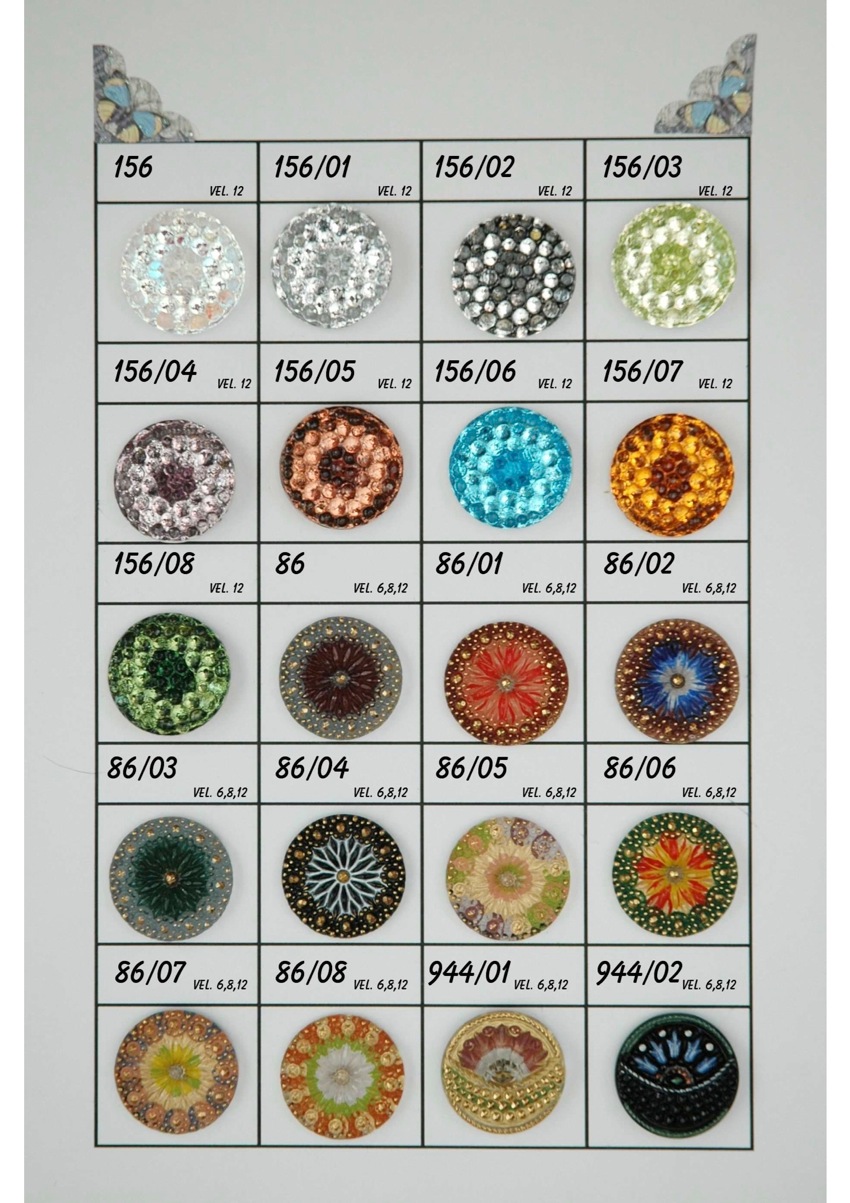 Splendid Crystals Czech Republic: Glass Buttons - Hand Painted