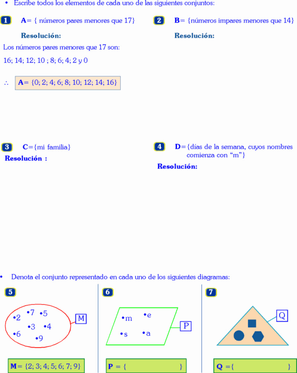 REPRESENTACIÓN DE UN CONJUNTO EN LLAVES Y VENN EJEMPLOS PDF