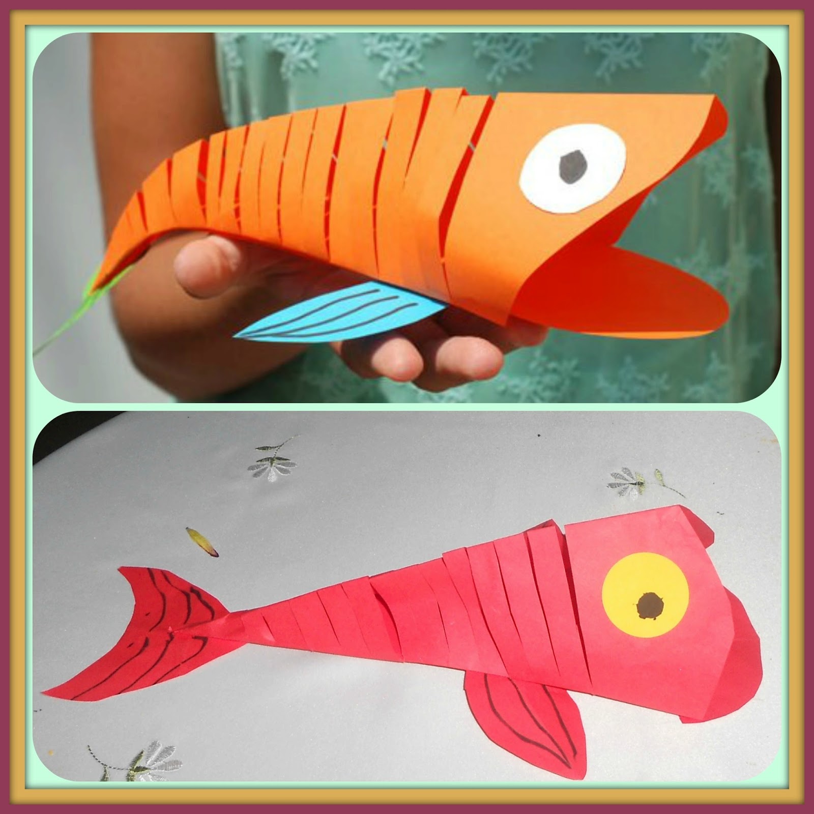 lila365idees: ΧΑΡΤΙΝΟ ΚΙΝΗΤΟ ΨΑΡΙ ( MOBILE FISH OF PAPER)