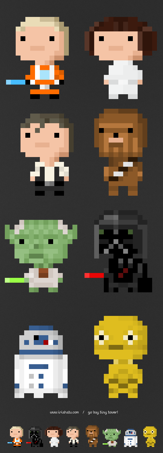 The Star Wars Culture: Tiny 8 bit bitizens from Star wars