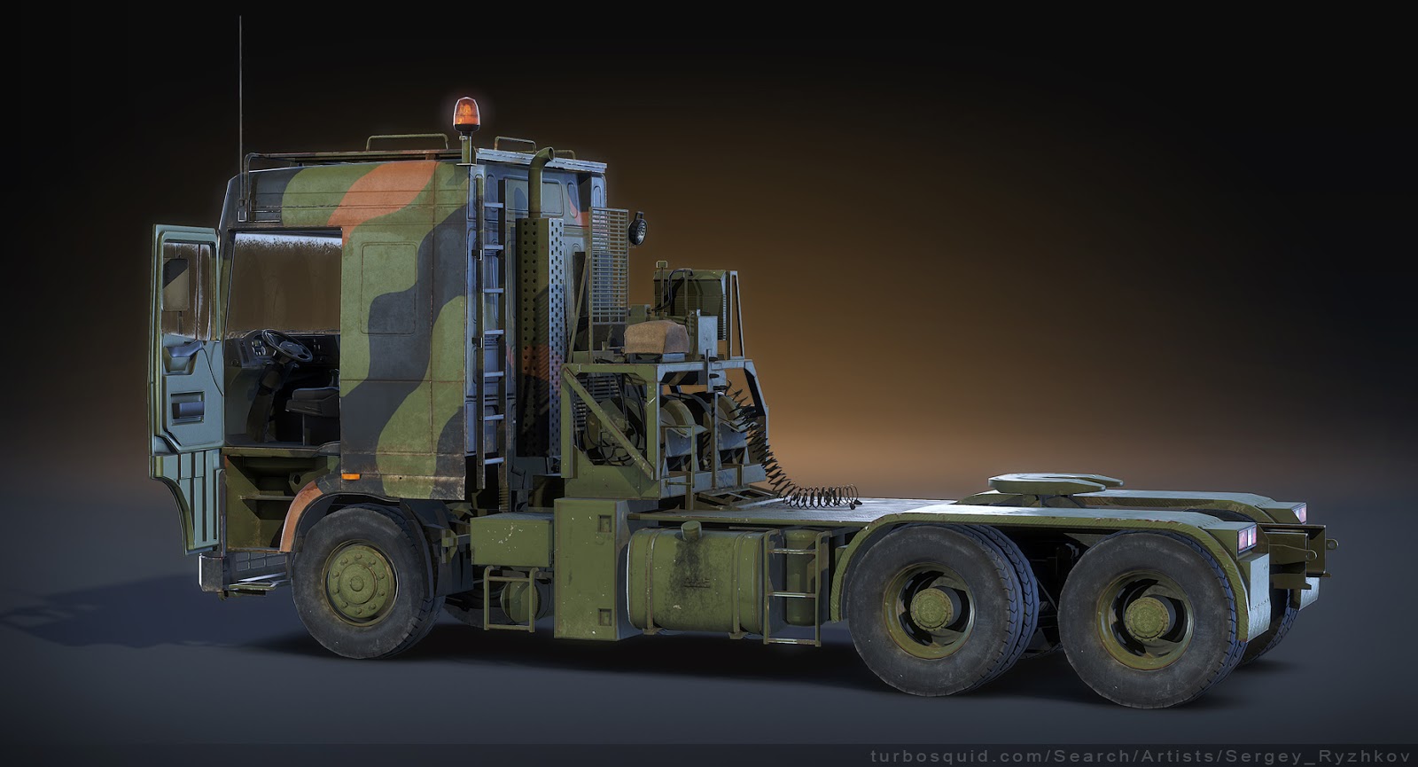 3d-models for GameDev: DAF Tropco 650 kN (3D Game low-poly)