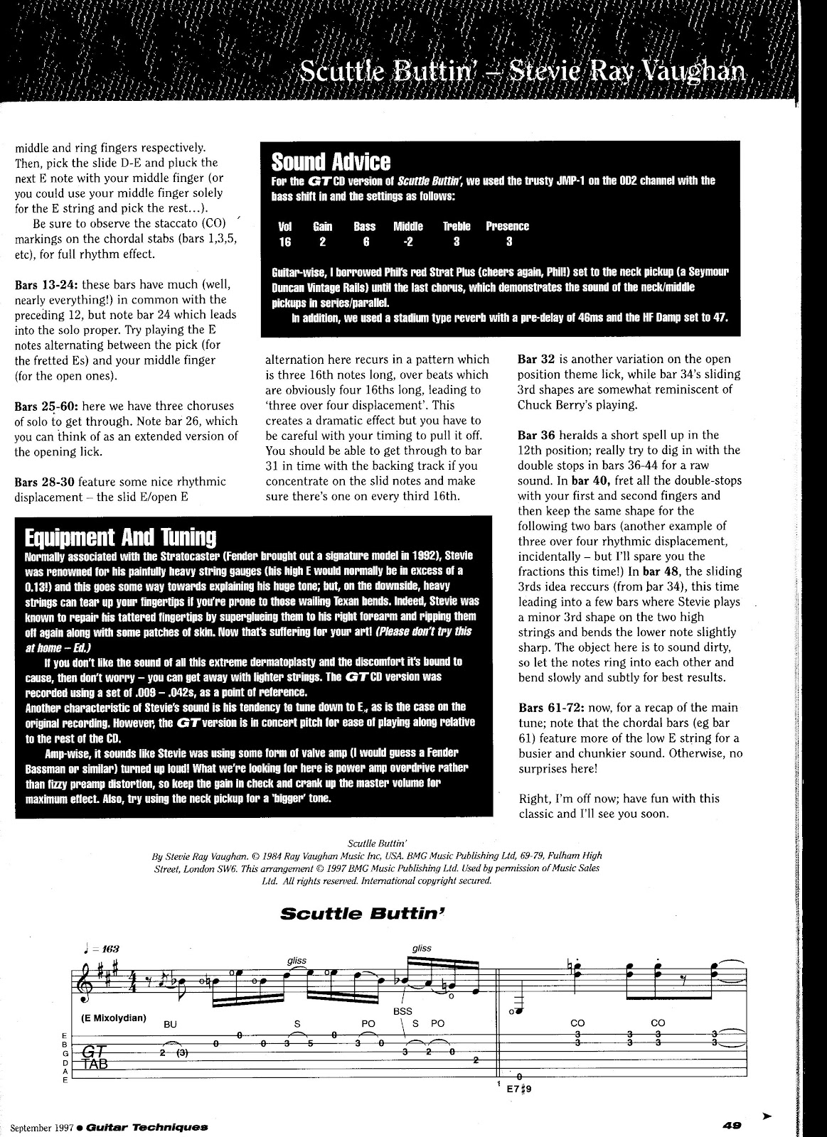 Phoe Aye: Stevie Ray Vaughan - Scuttle Buttin'