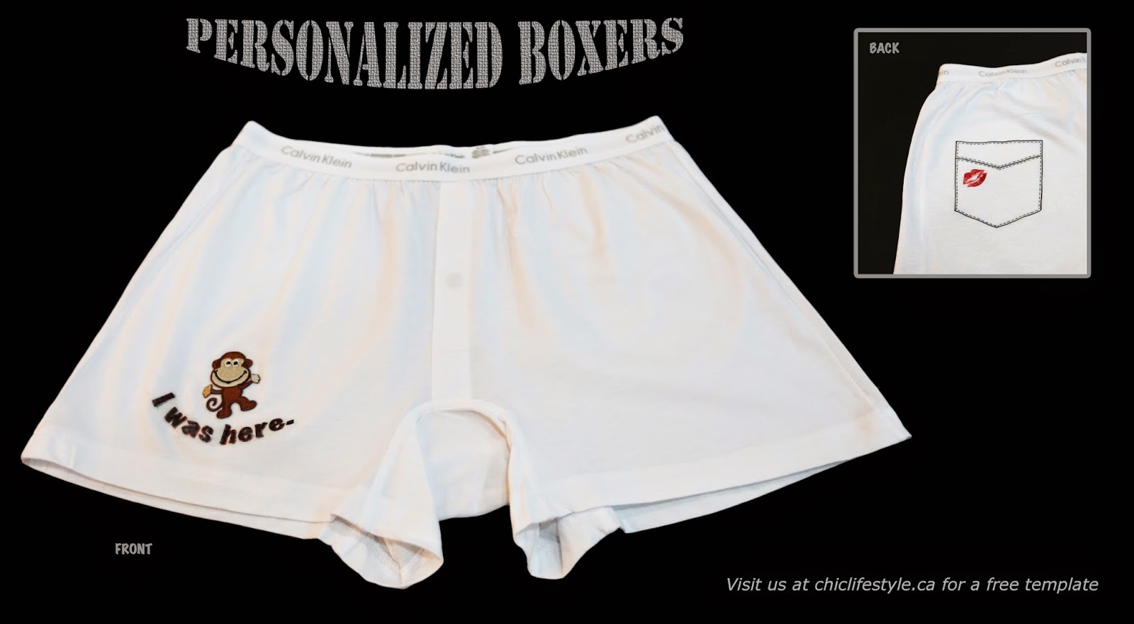 Chic Lifestyle Blog: Personalized Boxers (Free Template)