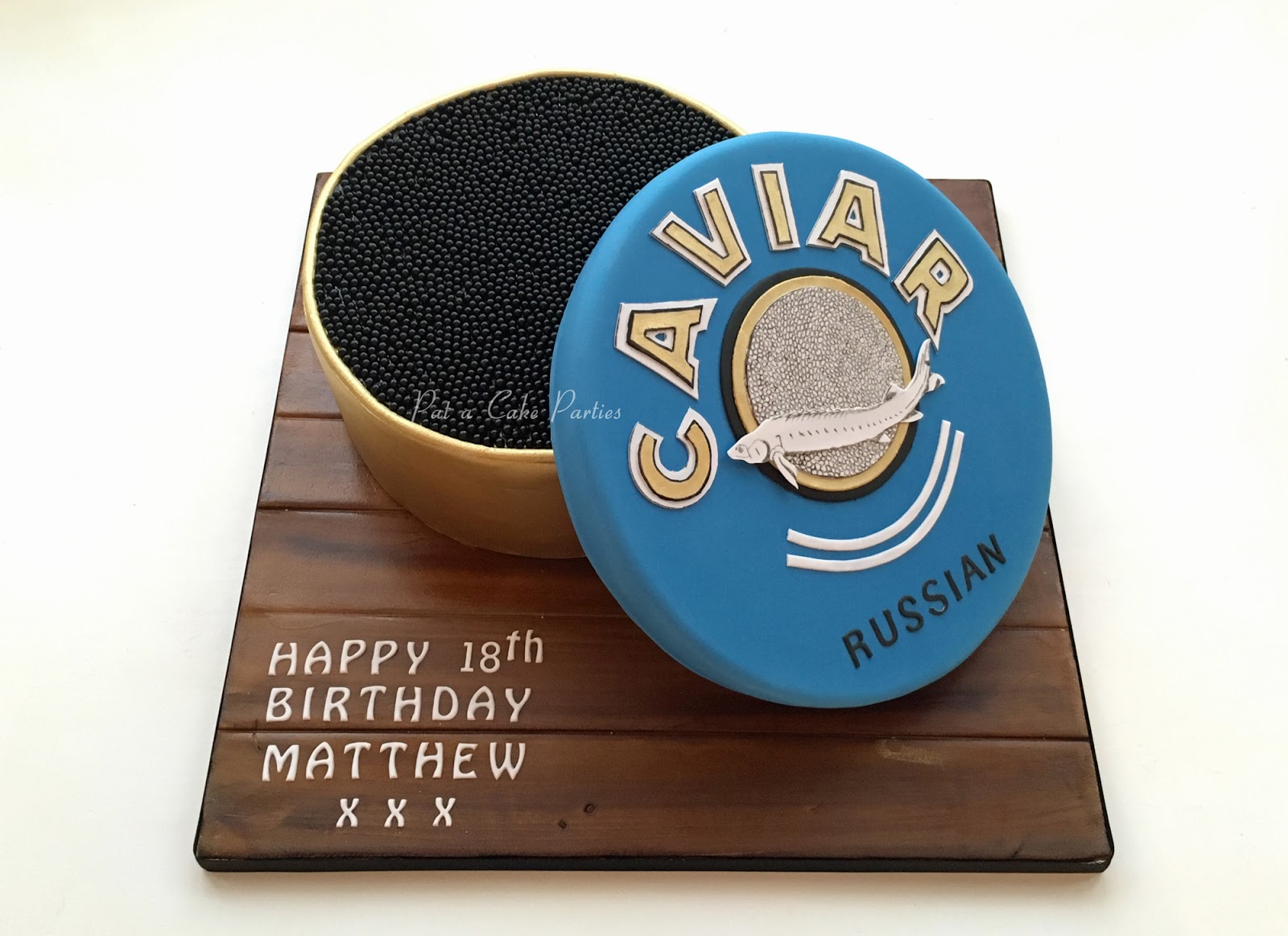 Pat-a-Cake Parties: Caviar Birthday Cake