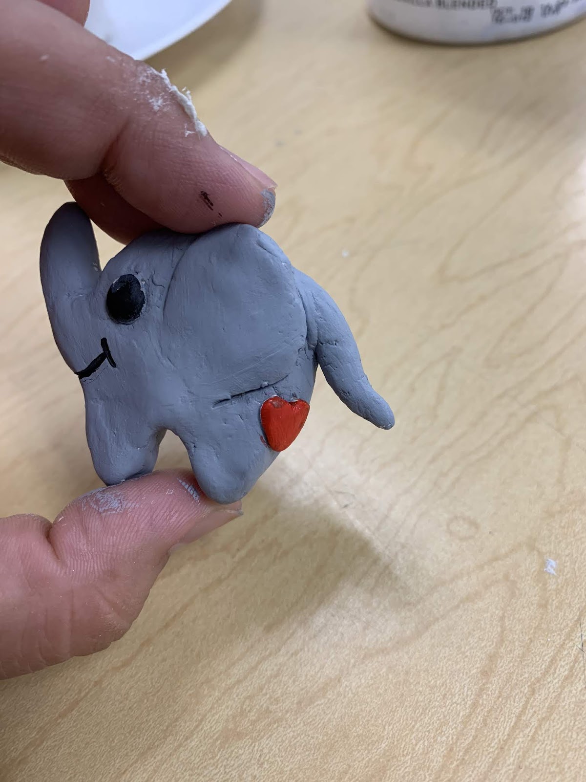 Elephant clay sculpture