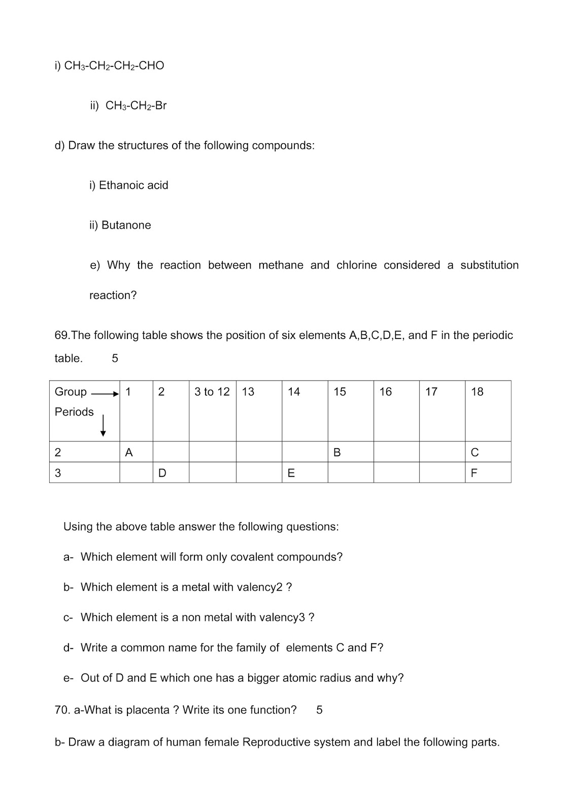 PRACTICE QNS FOR XB SCIENCE