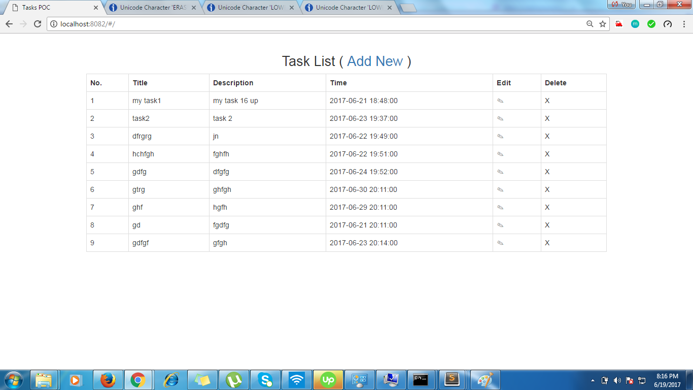 Node, Angular1.x,MongoDB, Express Task List - POC