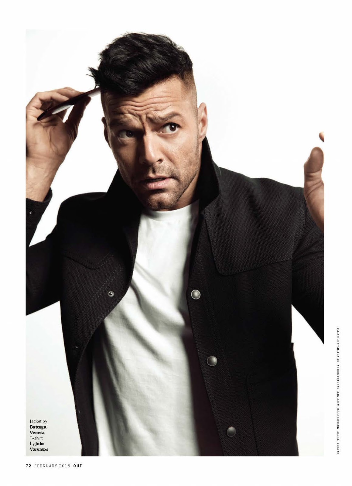 RICKY MARTIN COVERS OUT MAGAZINE FEBRUARY 2018 | MALE MODELS OF THE WORLD