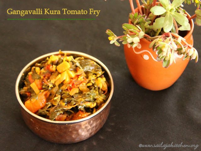 Sailaja Kitchen...A site for all food lovers!: Gangavalli Kura Tomato ...