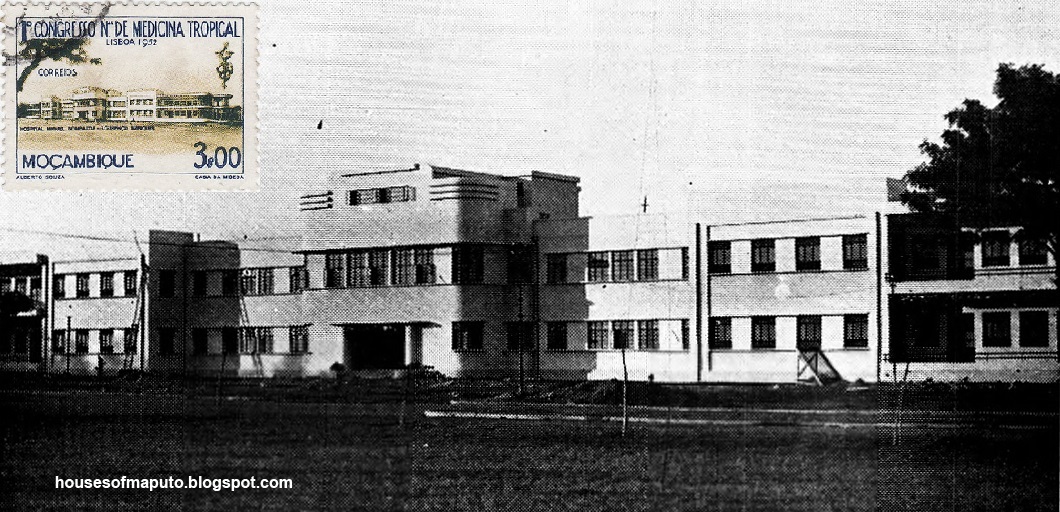 Hospital Central de Maputo - Edifício em H no centro do recinto