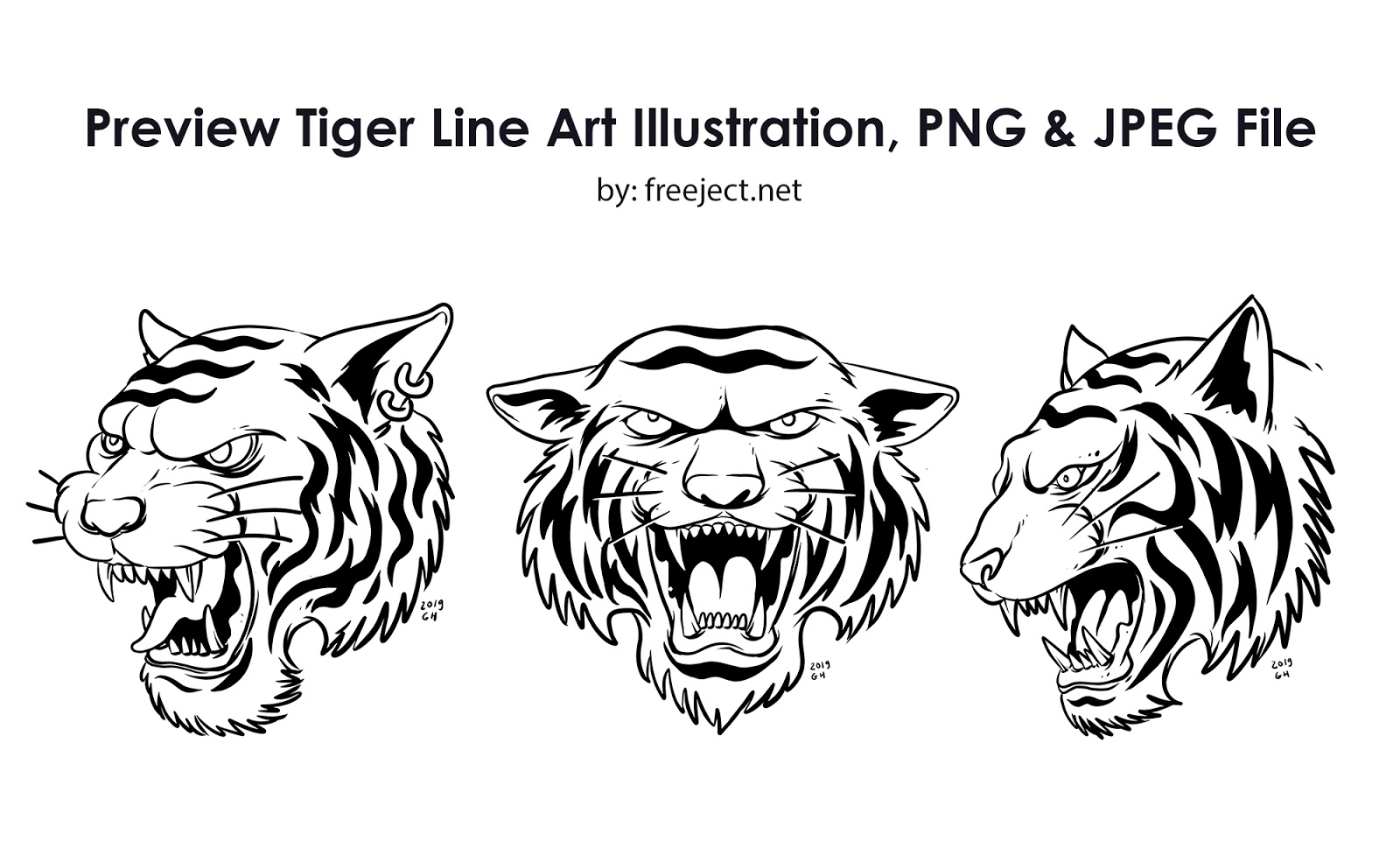 Tiger Head Vector Free Download