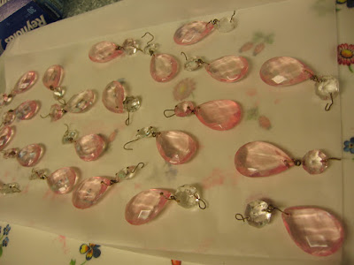 MARSHMALLOW CREATIONS: Mod Podge Colored Chandelier Crystals