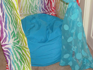 Heather's world as it is and changes: Reading Tent, Play Fort
