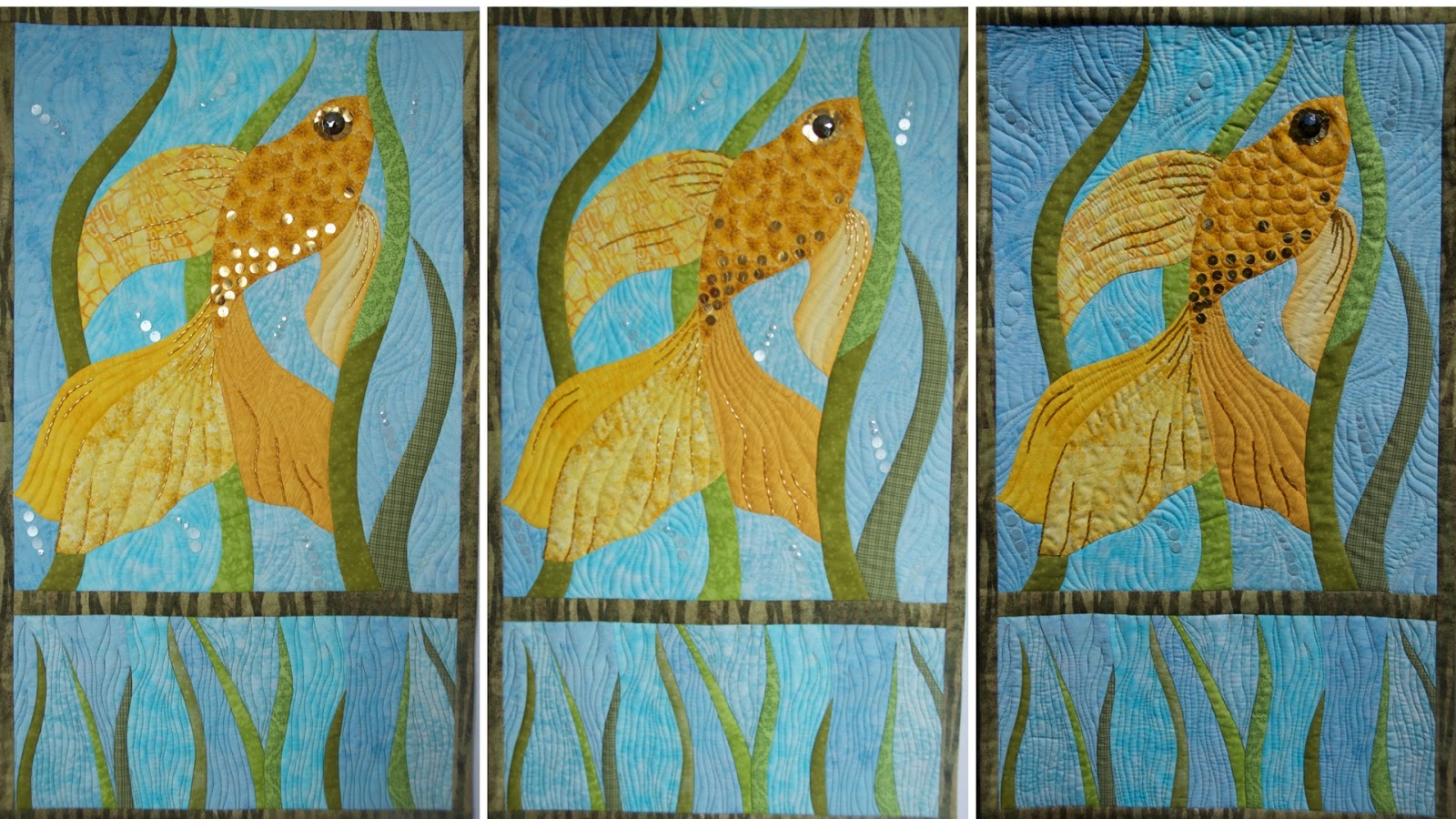 Quilt Art by Lena Pugachova: Goldfish
