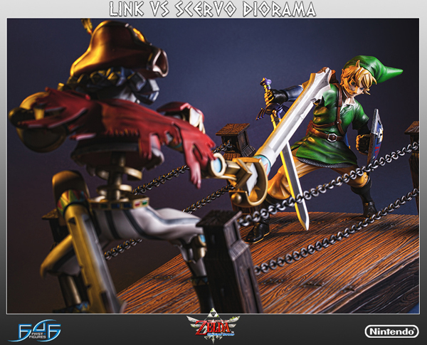 Legend of Zelda: Skyward Sword - Link Vs Scervo Diorama (First 4 Figures)