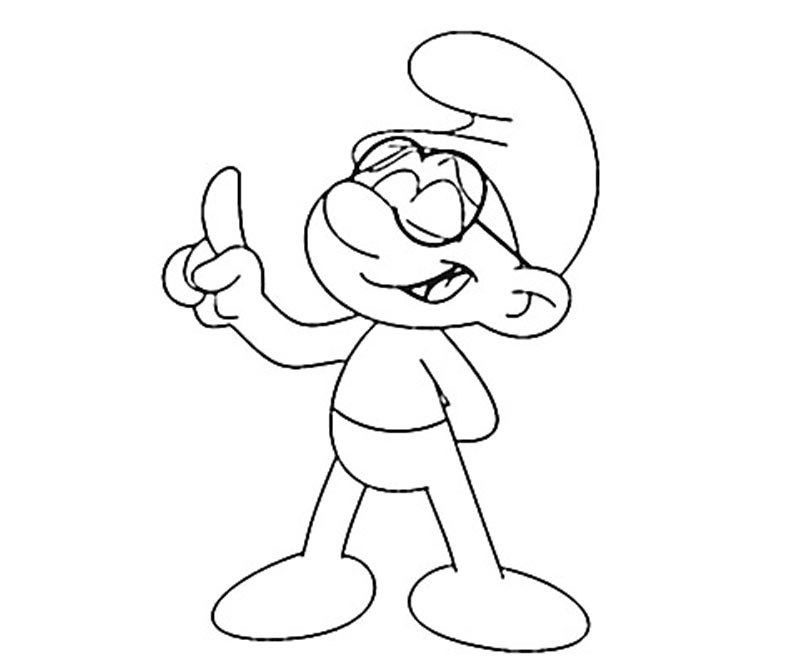 Brainy Smurf Coloring Pages