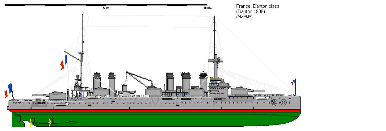 French Danton class battleships (1909)
