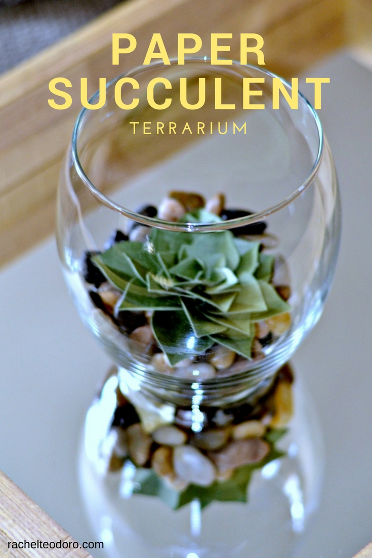 Paper Succulent Terrarium for the Black Thumb