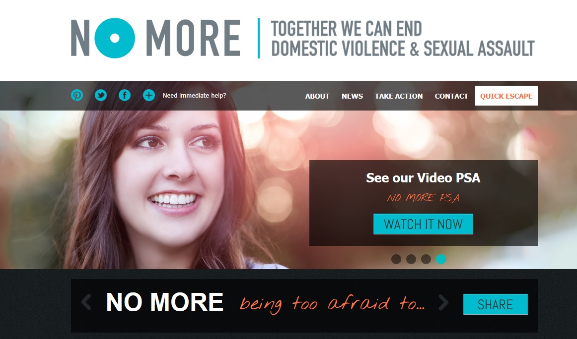 Say 'No More' to Domestic Violence, Sexual Assault