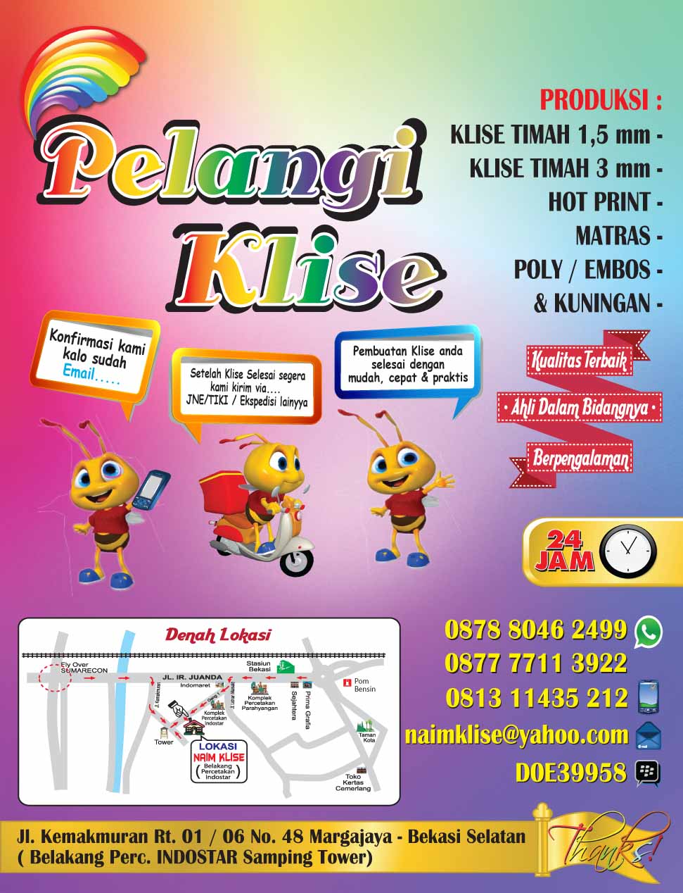 PRODUKSI KLISE POLI EMBOS - PELANGI KLISE POLY EMBOSS