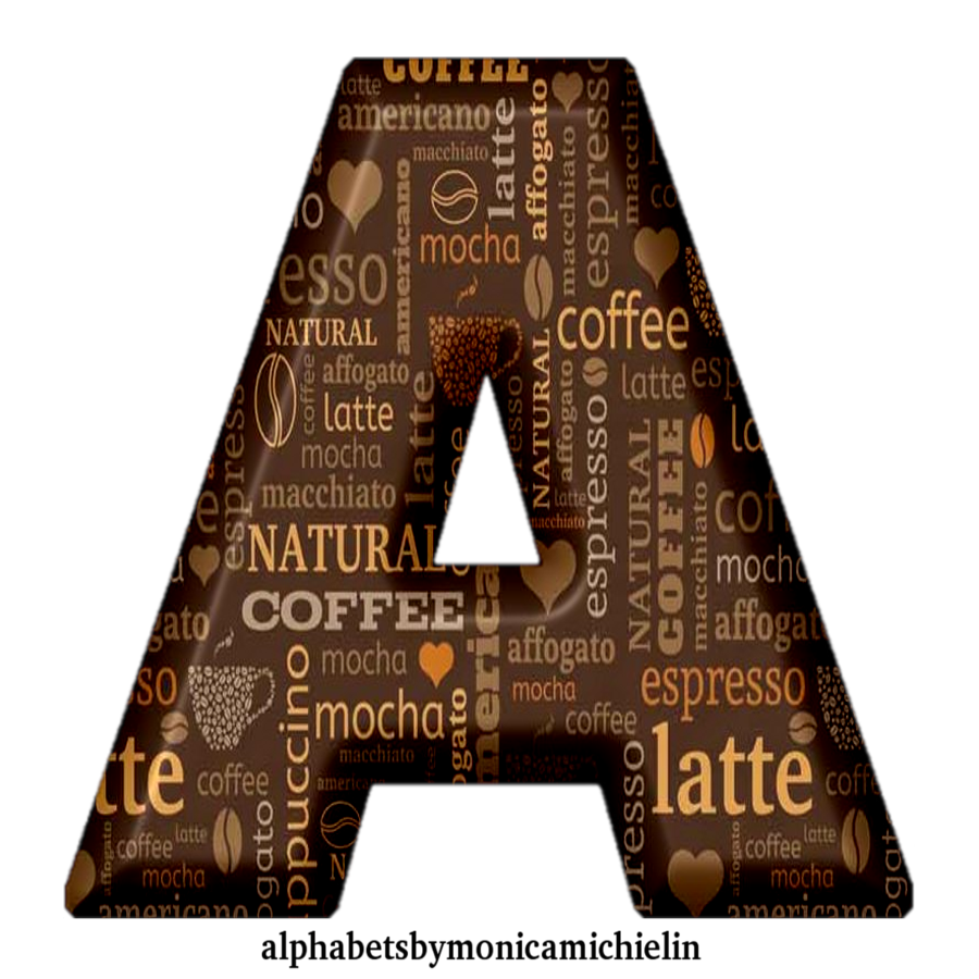 Monica Michielin Alphabets: COFFEE ALPHABET, ALFABETO DE CAFÉ