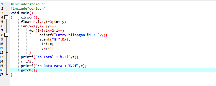 Struktur perulangan FOR di pemrograman bahasa C