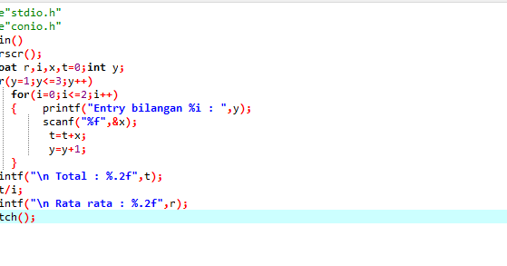 Struktur perulangan FOR di pemrograman bahasa C