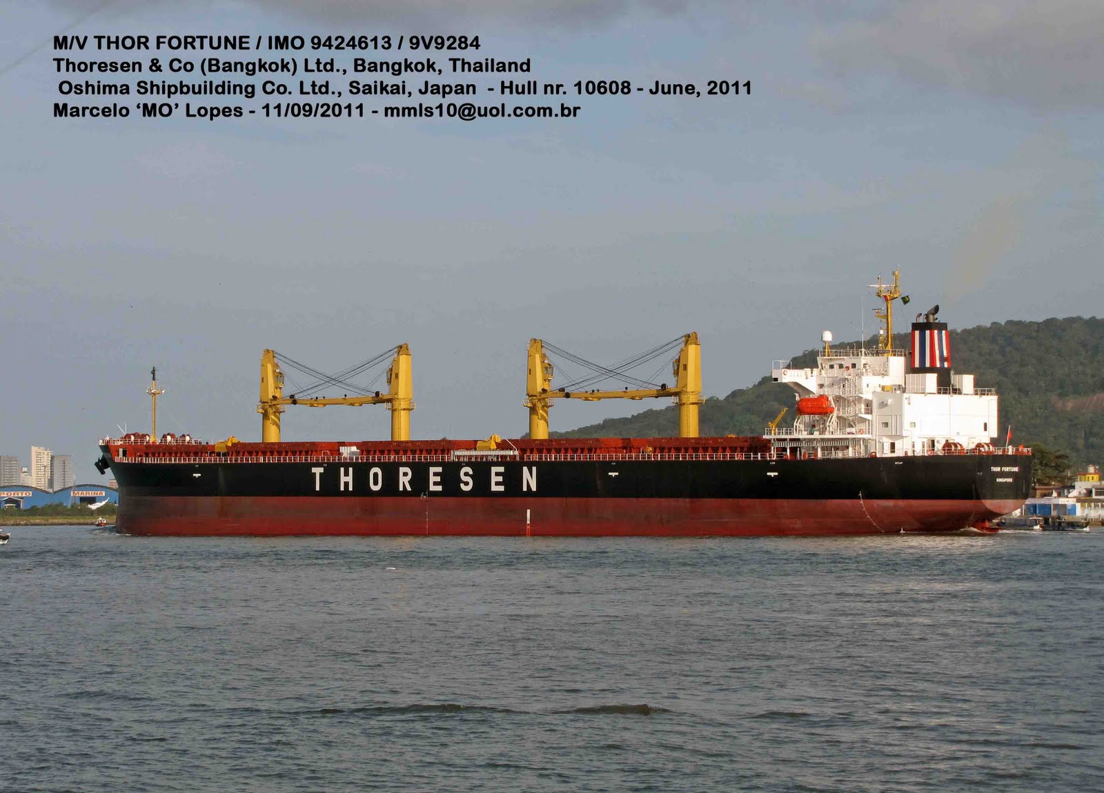 Santos Shiplovers: M/V Thor Fortune / 9V9284 - Supramax novissimo em ...