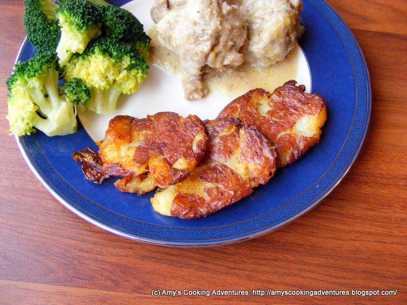 Crispy Oven Fried Smashed Potatoes